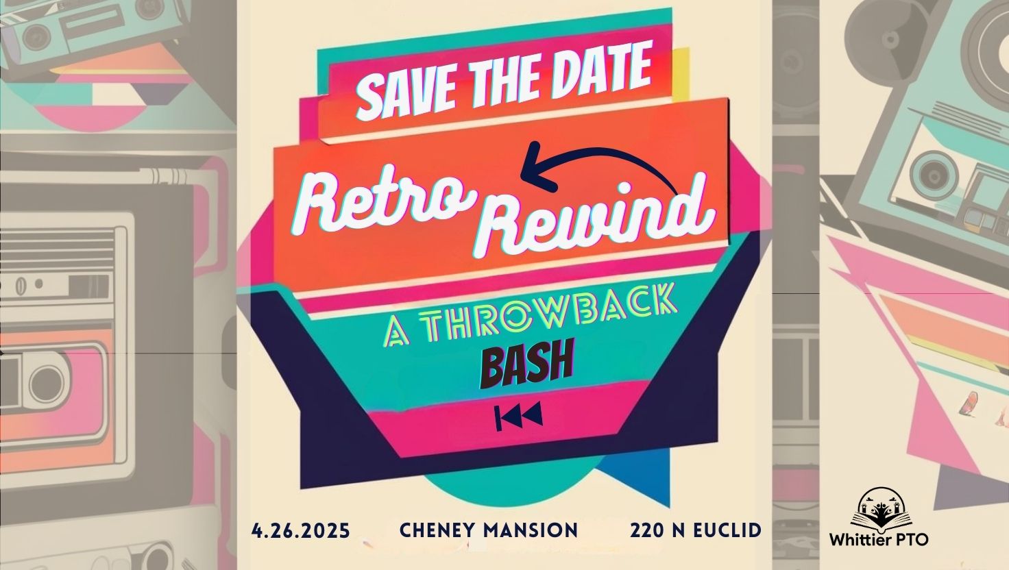 Rewind: A Throwback Bash Banner