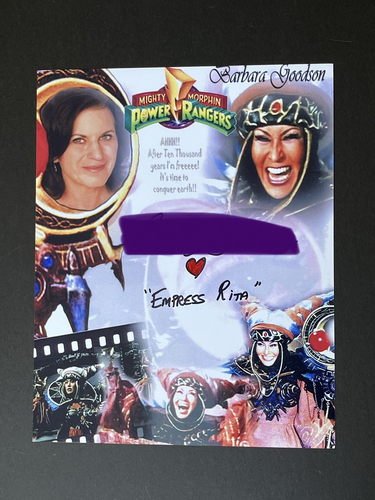 Empress Rita from Power Rangers Print signed by Barbara Goodson