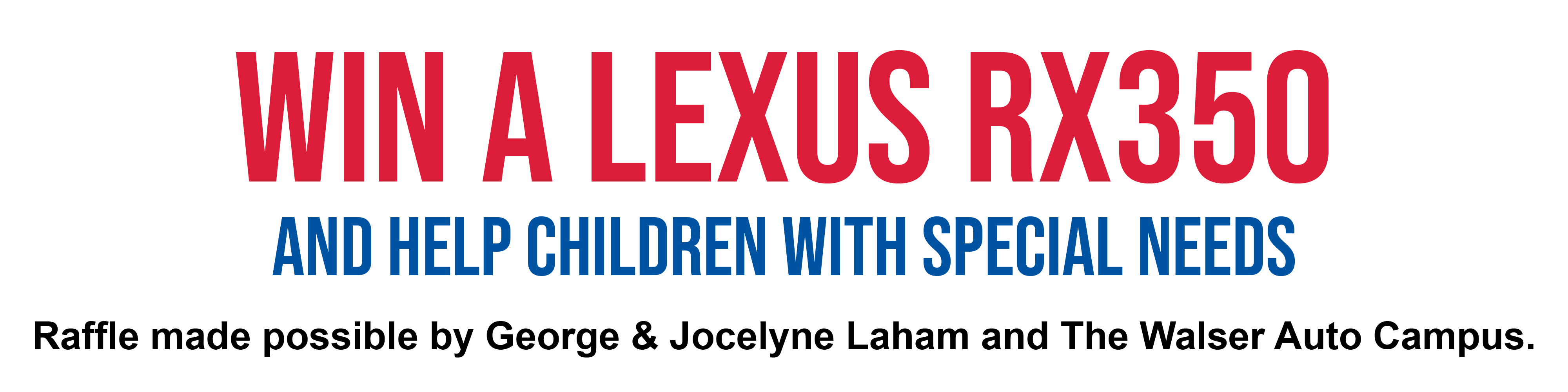 Take A Chance for Children Car Raffle Banner