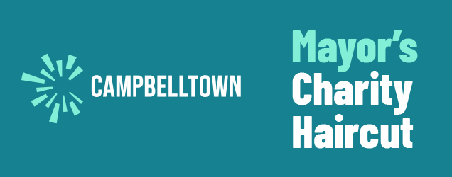 Campbelltown Mayor's Charity Haircut Banner