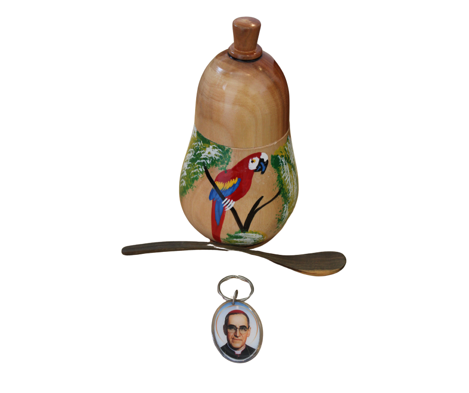 Sugar Container & Oscar Romero Keychain