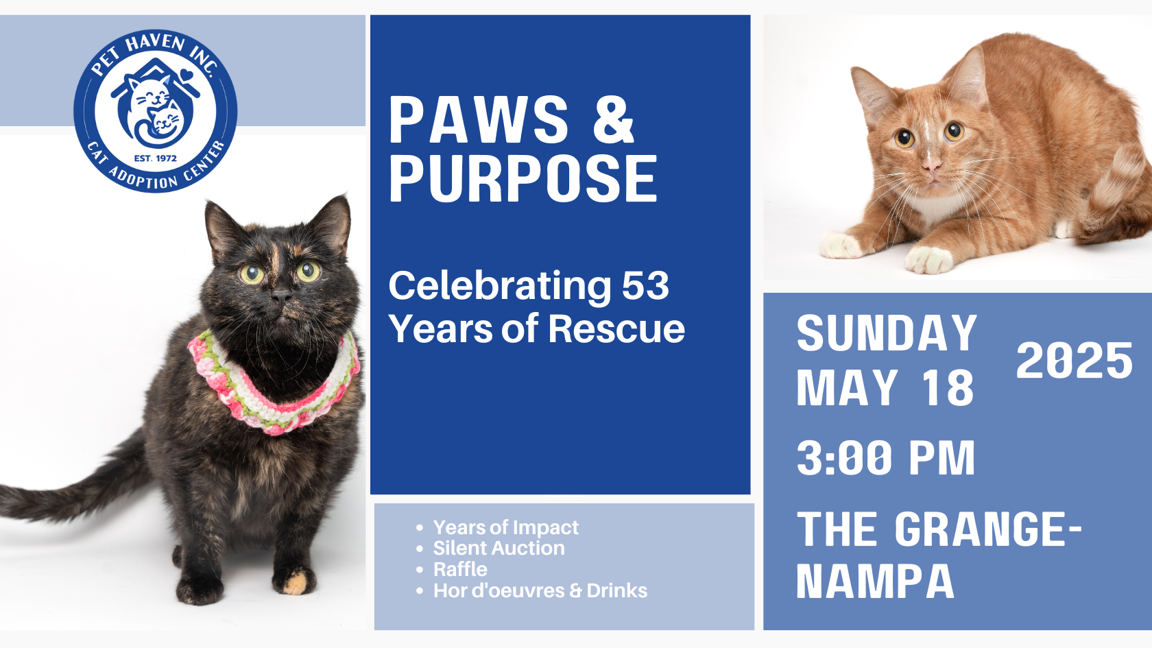 Paws & Purpose: Celebrating 53 Years of Rescue Banner