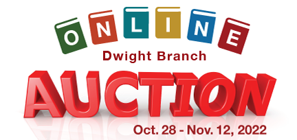 2022 Online Auction to Support the Library Evolution in Dwight Logo