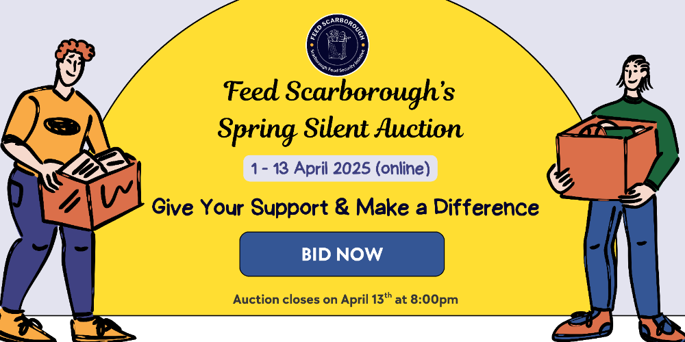 2025 Feed Scarborough Spring Auction Banner