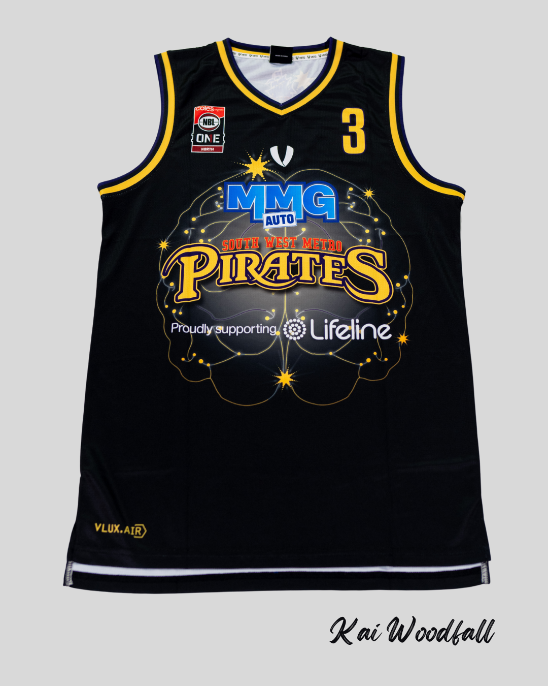 Lifeline & SWM Pirates Mental Health Jersey- one off production #3 Mens ...